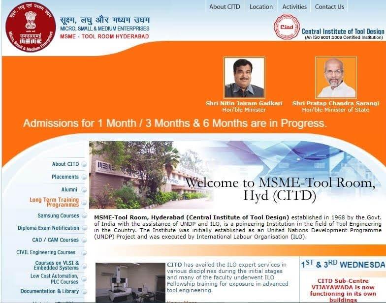 CENTRAL INSTITUTE OF TOOL DESIGN [ CITD ] HYDERABAD COURSES FOR ...
